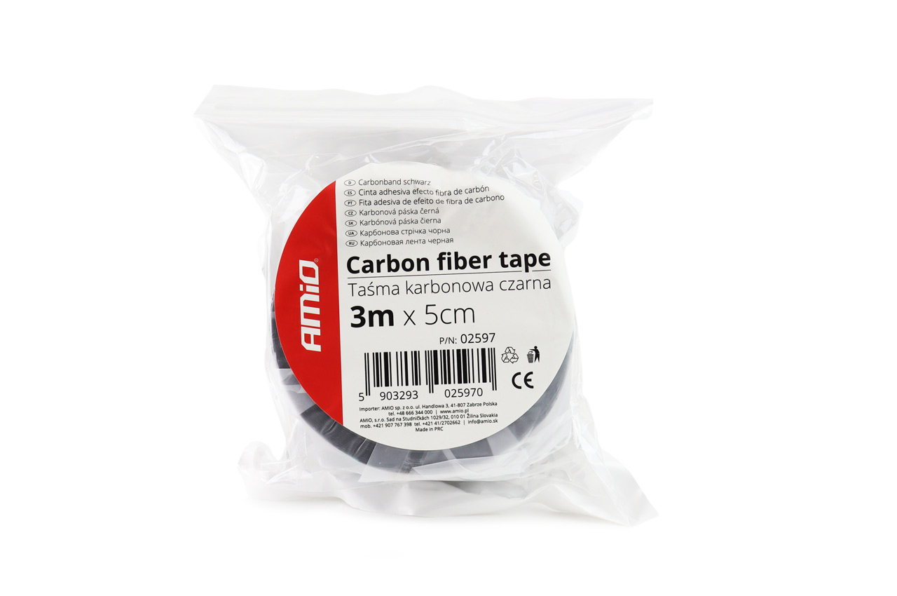Carbon fiber tape 3m x 50mm, AMiO - MK LED
