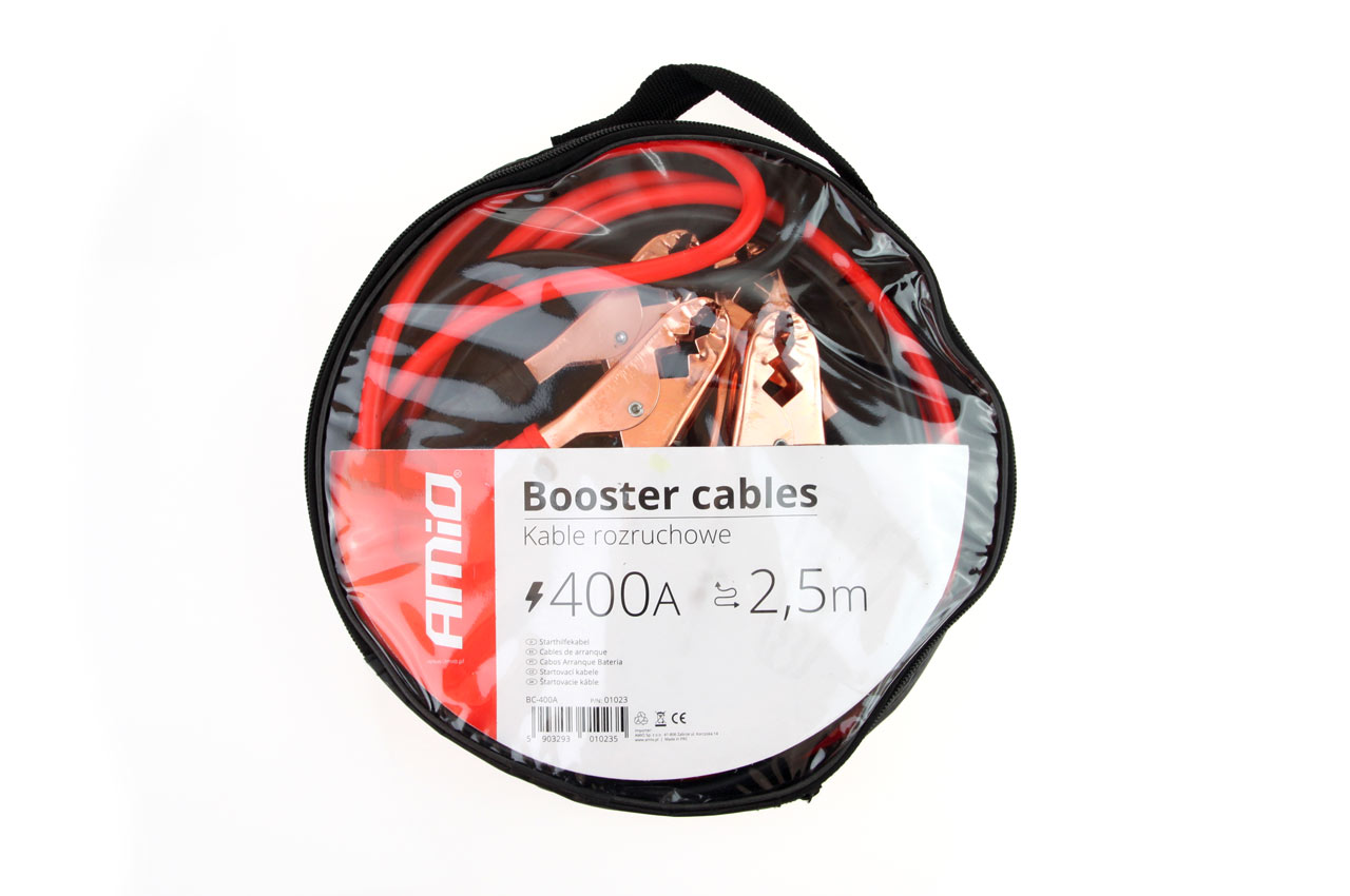 AMiO starter cables, 400A, 2,5m - MK LED Auto/Moto lighting & equipment